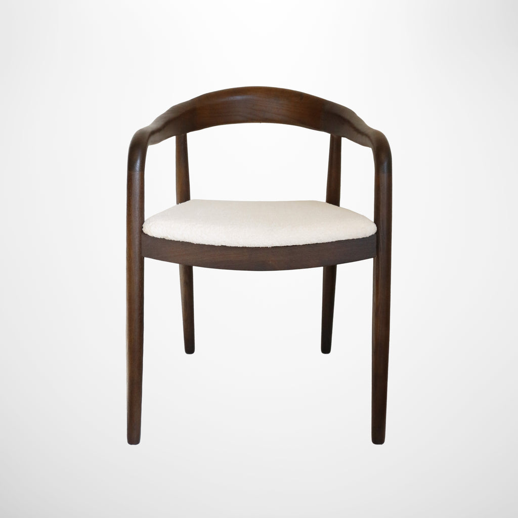 Viva Chair in Dark Elm & Natural Boucle | Leopold Hall